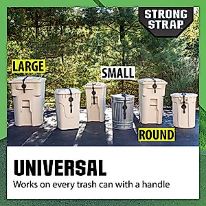 Blazer Brand Strong Strap Stretch Latch - Universal Lid Lock for Outdoor Garbage Cans (Starter Kit)