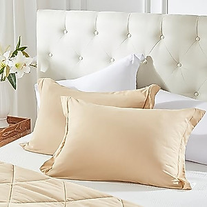 NexHome Twin Comforter Set - Khaki Comforter Twin Size Bedding Set - Soft Down Alternative Comforter Bed Set All Seasons 2 Pieces for Kids Boys Girls- 1 Comforter (68"x88") + 1 Pillow Sham (20"x26")