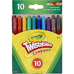 Crayola Twistables Crayons Coloring Set, Twist Up Crayons for Kids, 10 Count, School Supplies