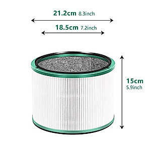 EGR Replacement Air Purifier Filter for Dyson Tower Purifier Pure Cool Link TP01, TP02, TP03, BP01. Compatible with Dyson HP01, HP02, DP01 Desk Purifiers