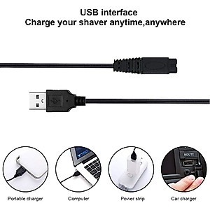 4PCS LinMei Solo Replacement Heads Compatible for 1st Generation Microtouch Solo Mens Shaver with Shaver Charging Cable for Electric Trimmer