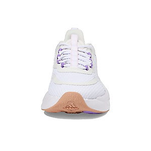 adidas Women's Alphabounce+ Sneaker, White/White/White, 8