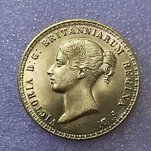 Kocreat Copy UNA and Lion 1839 Queen Victoria 5 UK Coin-Replica Great Britain Silver Dollar Pence Gold Coin Royal Souvenir Coin