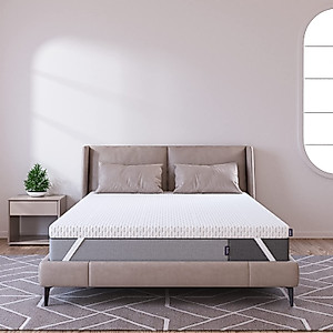 BedStory 4 Inch Firm Mattress Topper Queen Size, Gel Memory Foam Mattress Topper for Pressure Relief, Non-Slip Design Bed Topper with Removable & Washable, Cooling Mattress Pad, CertiPUR-US Certified