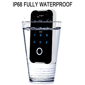 JASAG Fully Waterproof Fingerprints Access Control System Kit, Metal Shell RFID Keypad NFC Unlocking, with Upgraded 180KG (380lbs) Magnetic Lock and Professional Power Supply, for Door Lock Security