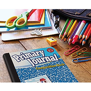 Primary Journal, Hardcover, Primary Composition Book Notebook - Grades K-2, 100 Sheet, One Subject, 9.75" x 7.5", Blue Cover-6 Pack
