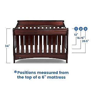 Delta Children Bentley S Series 4-in-1 Crib, Black Cherry Espresso + Serta Perfect Slumber Dual Sided Recycled Fiber Core Crib and Toddler Mattress (Bundle)
