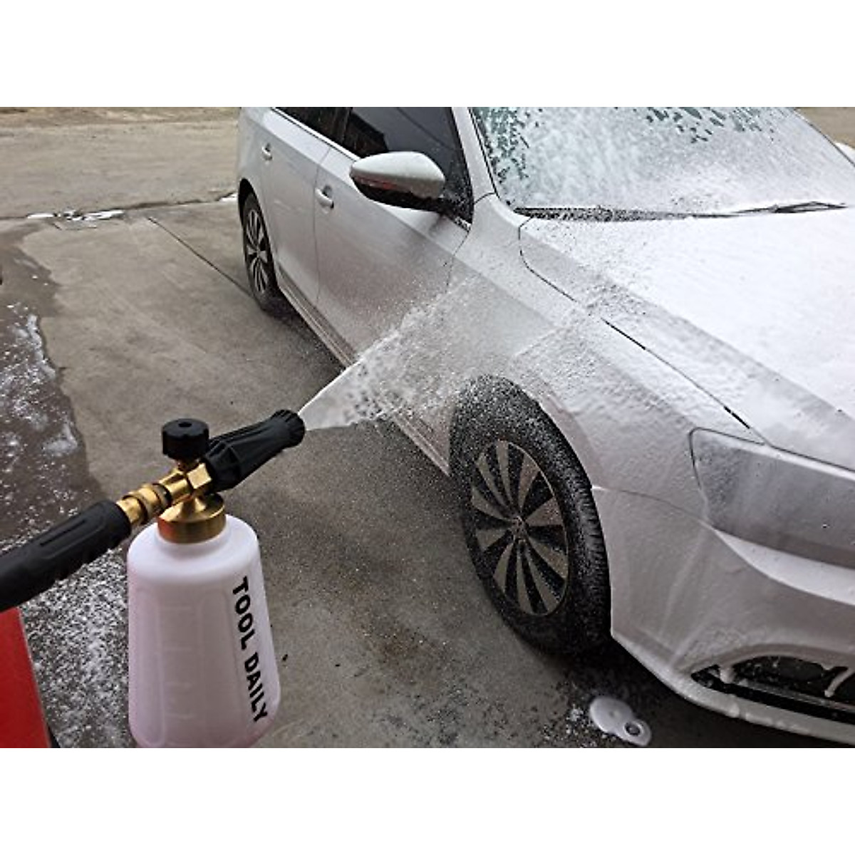 Tool Daily Pressure Washer Foam Cannon for Car Wash, Snow Foam Lance, Additional Orifice Nozzle 1.1mm, 1/4 Inch