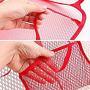 Rainbow Love 6pcs Foldable Pop Up Mesh Washing Laundry Basket Bag Bin Hamper Toy Tidy Storage