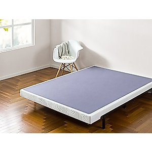 ZINUS Metal Box Spring with Wood Slats, 4 Inch Mattress Foundation, Sturdy Steel Structure, Easy Assembly, King