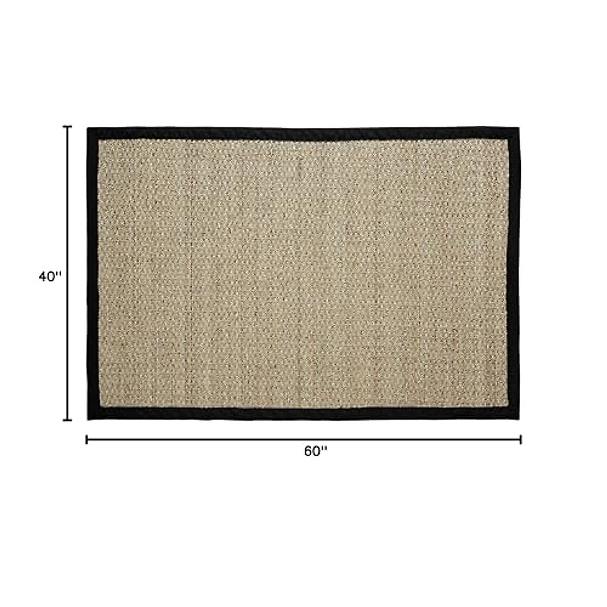 Chesapeake Seagrass Area Rug with Black border (40"x60")