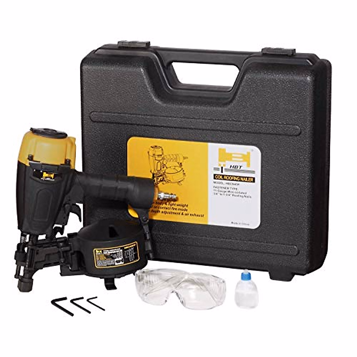 HBT HBCN45P 7/8" to 1-3/4" Coil Roofing Nailer with Magnesium Housing 11 GA Roofing Nail Gun