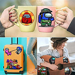 Among Us Wall Stickers A big one and 20Pcs/Sheet for Bedroom Wall Decals,Wall Decor for Kids,Computer Desk Wall Waterproof Hot Game Stickers for Laptop,Water Bottles