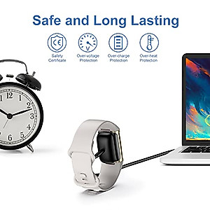 Mixblu Charger Replacement for Fitbit-Charge-5-Luxe Cable:Fast Charging 3.3Ft Long USB Cord Accessories for Luxe/Charge 5 Smartwatch, 2 Pack