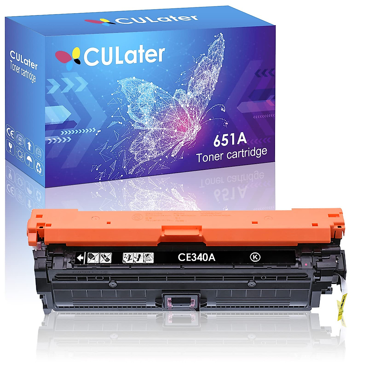 CULater 651A Remanufactured Toner Cartridge Replacement for CE340A Black Toner Cartridges for HP M775 M775dn M775f M775z M775z Printers (1 Black)