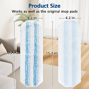 Vacuum Mop Replacement Pads, Compatible with Roborock S7 S7+ T7 T7S T7S Plus S7MaxV S7MaxV Plus S7MaxV Ultra Robot Vacuum, Washable Mop Cloth Rags Reusable Soft Mopping Pad Parts Accessories(6 Pcs)