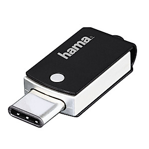 Hama 114975 C-Turn FlashPen 16 GB Type C USB 3.0 Flash Drive - Black/Silver