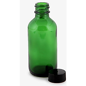 Vivaplex, 12, Green, 2 oz Glass Bottles, with Lids