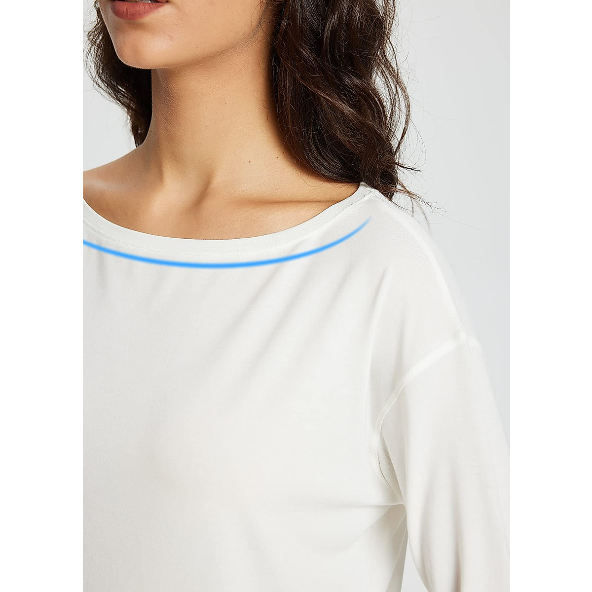 BALEAF Womens Long Sleeve Workout Tops Active Running Shirts Loose Fit Quick Dry Athletic Yoga Tee Shirts Lightweight Casual Fall White XL