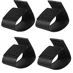 TACNEX Duty Belt Keepers w/Hook and Loop Closure for 1.5" Wide Tactical Belt Accessories Nylon Loops for Police Security Law Enforcement 4 PCS Black