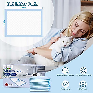Cat Pad Refills 25 Count Super Absorbent Pee Pads for Cats Enhanced Odor Control with Light Scent 16.9" x 11.4" Compatible with Tidy Cats Breeze Litter System