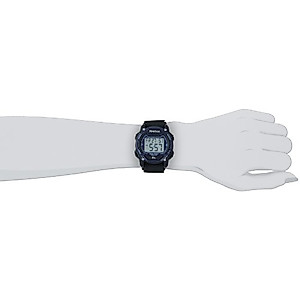 Armitron Sport Unisex 45/7004BLU Navy Blue Accented Digital Chronograph Black Nylon Strap Watch