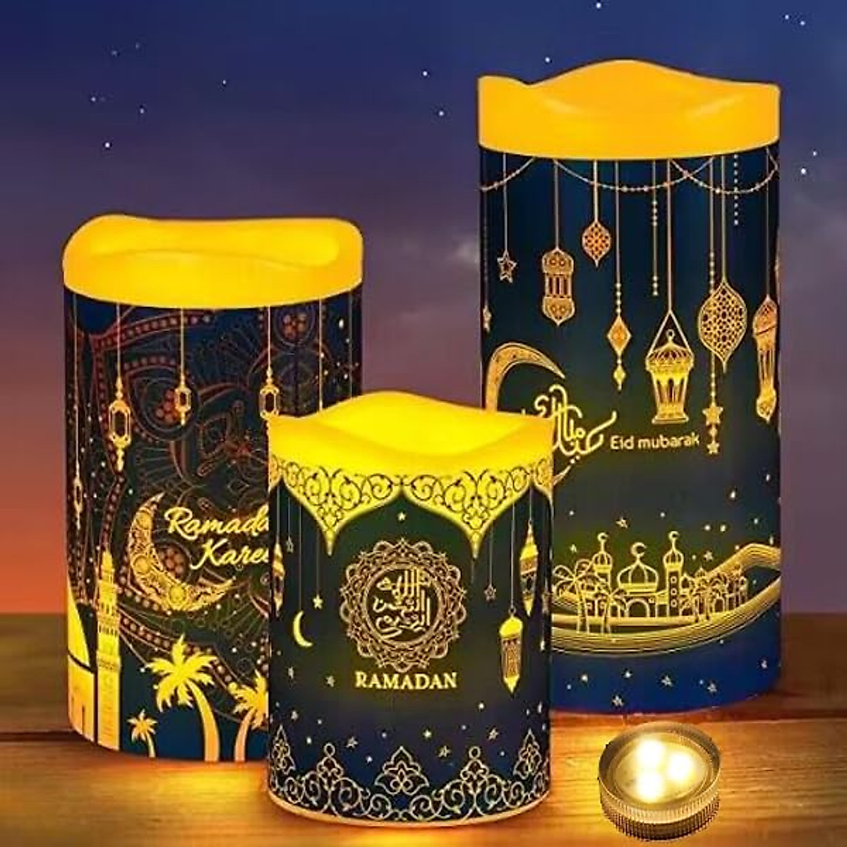 Mata Leon Mini Waterproof Battery LED TeaLight 20pcs 1.2" Battery Powered LED Puck Accent Light for Party Events Wedding Hallowen Pumpkin Light Pond Hot Tub Fountain Decor(Warm White)