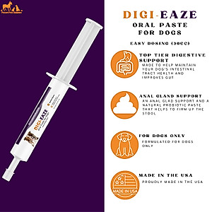 Piccardmeds4pets Digi-Eaze Probiotic Paste Easy Dosing Syringe for Upset Stomach, Traveling Diarrhea, Digestive Health for Dogs 30cc