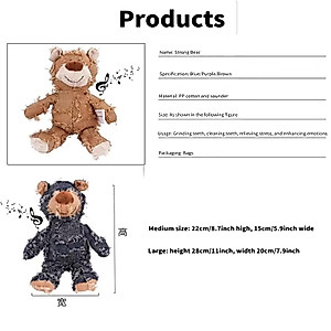 2023 New Indestructible Robust Bear Dog Toy- Companion for Heavy, Stuffed Plush Dog Toys Ideal Pet Gift for Small, Medium, and Large Breeds (L, Blue)