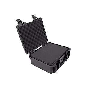 Monoprice Weatherproof/Shockproof Hard Case - IP67, Customizable Foam, 13" x 12" x 6", Black - Pure Outdoor Collection