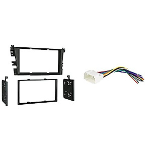 Metra 95-7868B Double DIN Installation Dash Kit & Scosche HA08B Compatible with Select 1998-11 Honda Power/Speaker Connector/Wire Harness for Aftermarket Stereo Installation with Color Coded Wires