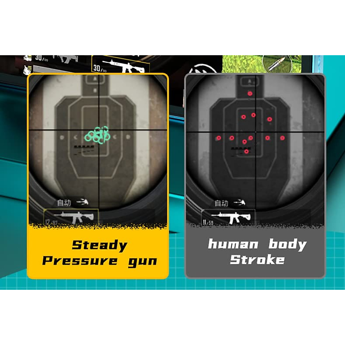 2022 New Model Seven Trees Mobile Game Controller for PUBG/Fornite/Knives Out/Rules of Survival/Call of Duty Gamepad Trigger Aim Button L1R1 L2 R2 Shooter Joystick for iPhone Android iPad Mini 5 Phone Game Pad Accesorios (Blue)