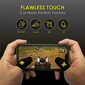 MGC ClawSocks Finger Sleeves for Gaming, Gamer Thumb Sleeves Mobile Gaming Stabilizer Compression Support Sleeve, PUBG Finger Gloves for Gaming Gloves COD Mobile Phone Game Finger Covers Wrap, 6 Pack