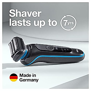 Braun Series 5 5020 Electric Razor for Men Foil Shaver with Beard Trimmer, Rechargeable, Wet & Dry with EasyClean, Black, 5 Piece Set