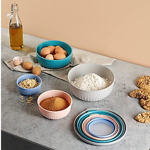 Table Concept Food Storage Containers, Plastic Bowls with Lids Set, Mixing Bowls, Food Prep Containers, Meal Prep Container, 8 Piece Set