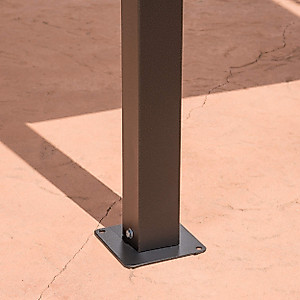 Christopher Knight Home Dione Outdoor Steel Framed 10' Gazebo, Beige/Brown