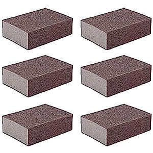 Liyafy 120# Grit Sponge Emery Cloth Sandpaper Blocks Buffing Diamond Polishing Pads Hand Sanding Tool 6pcs