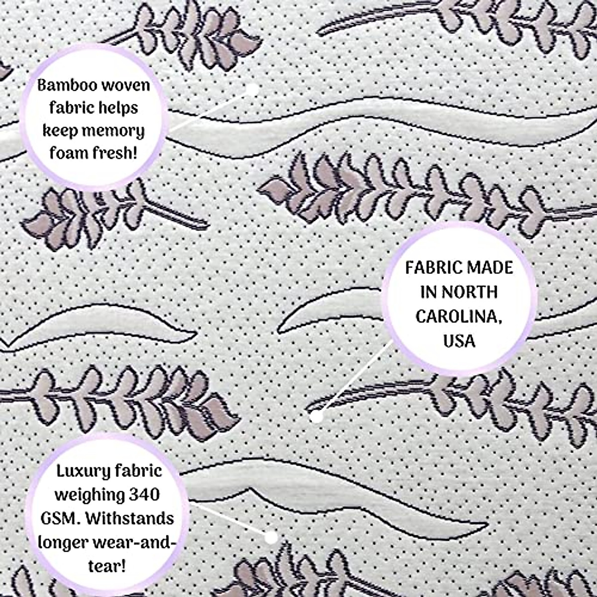 Sleep Touch Lavender Luxury -10inch, Made in USA, Gel-Infused Memory Foam Mattress & Pillows, CertiPUR-US Certified, Bed-in-a-Box (Eastern King)