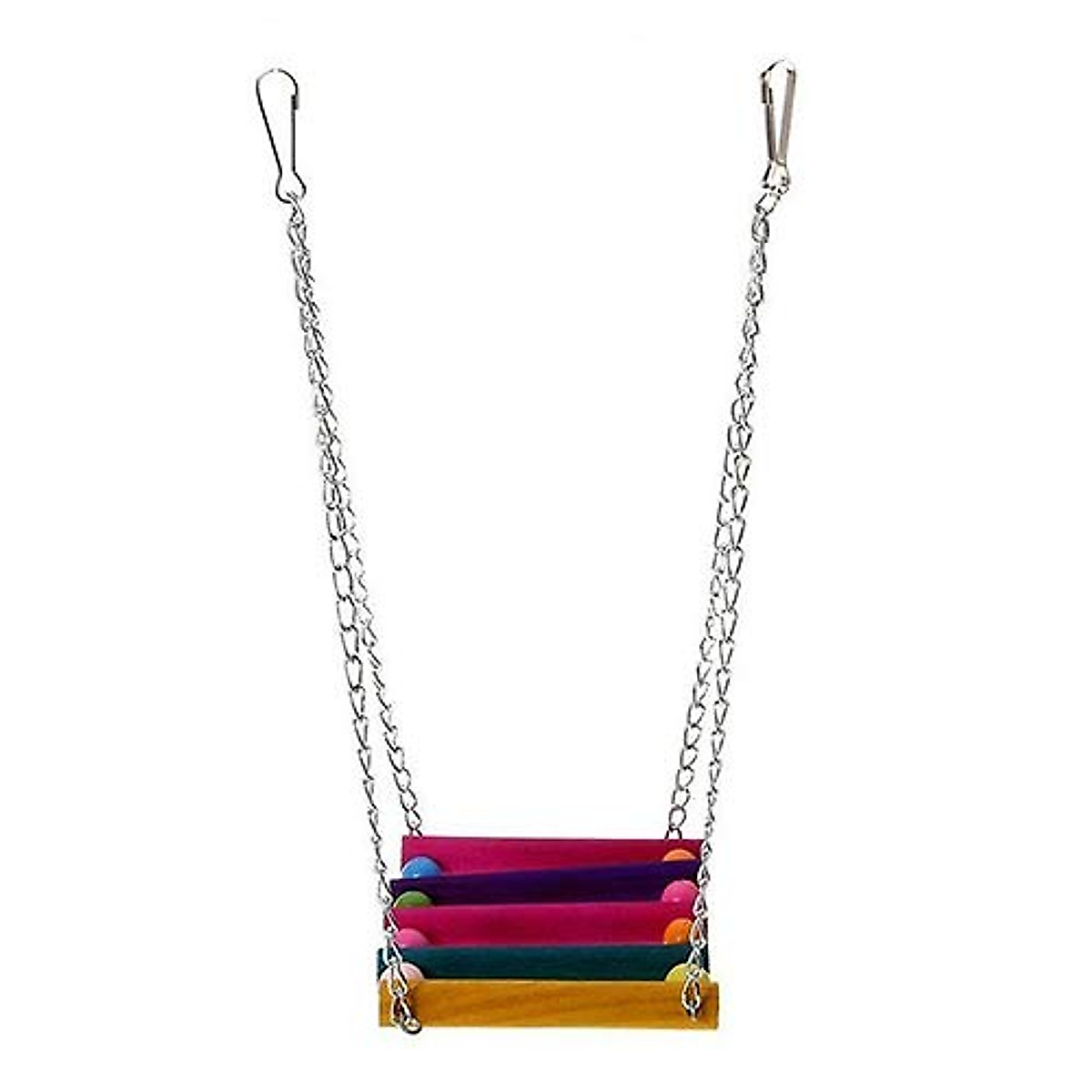 SONGBIRDTH Parrot Swing Toys - Pet Bird Parrot Parakeet Budgie Cockatiel Wooden Cage Hammock Swing Hanging Toy for Medium and Small Parrot