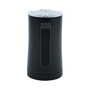 MOPHOM Milk Frother, Electric Frother and Evaporator for Coffee Milk,Hot Chocolate,Black, 350 ml Automatic Frother for Hot or Cold Milk with Touch Screen and 4 Modes, (Black)