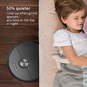 roborock S6 Robot Vacuum, Robotic Vacuum Cleaner and Mop with Adaptive Routing,Multi-Floor Mapping, Selective Room Cleaning, Super Strong Suction, and Extra Long Battery Life, Works with Alexa(Black)