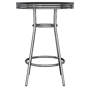 Winsome Wood Summit Dining, Black, Pub Table