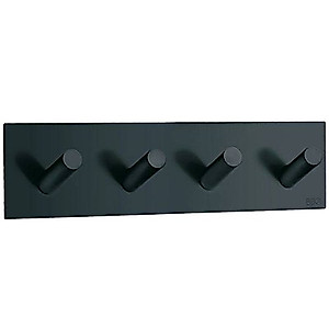 Beslagsboden Quadruple Wall Mounted Hook Finish: Black Matte Stainless Steel