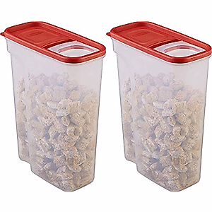 Rubbermaid Flip Top Cereal Keeper, Modular Food Storage Container, BPA-free, 22 Cup, 2 Pack