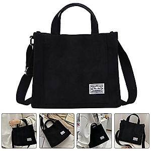 Abaodam Tote Bag for Women, Satchel Bag Handbag Crossbody Bag, Black