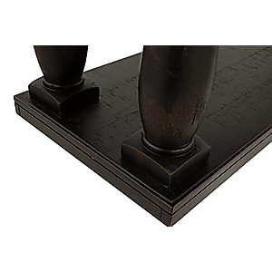Signature Design by Ashley Mallacar Rustic Cottage Rectangular Sofa Table with Floor Shelf, Black