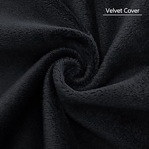 Shinnwa Chair Pad,Round Memory Foam Seat Cushion Lumbar Support Pillow for Chair Black 16"