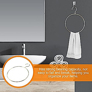 Round Metal Hangers Bikini Hangers Simple Belt Ring Hanger Scarf Hanger for Bedroom Closet ( Golden ) Clothes Organizer Holders for Home