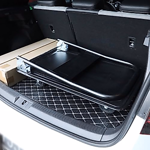 Olympia Tools Foldable Push Cart Dolly - 330 Lb. Capacity Heavy Duty Platform Truck with 360° Swivel Wheels (Olive Green/Blue)