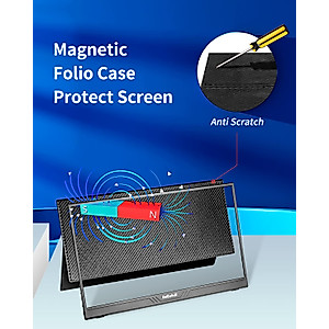 Intehill 144Hz Portable Monitor 1080P - 17.3 Inch Portable Gaming Monitor Freesync 144Hz USB-C HDMI for PC/PS5/Xbox, 144Hz Monitor with Wide Compatibility